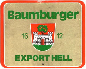 Drink Label: Baumburger Export Hell (Klosterbrauerei Baumburg GmbH & Co ...