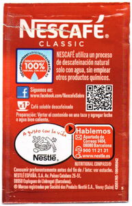 Food Label: Nescafé Classic Descafeinado (Nestlé España S.A., Spain ...