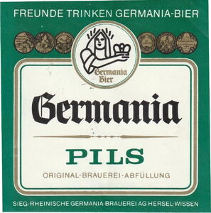 Drink Label: Germania Pils (Spezialitätenbrauerei Sieg, Germany ...