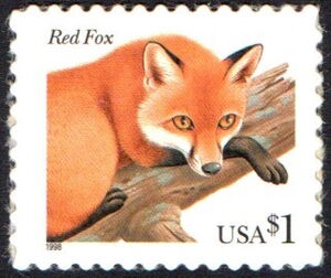 Stamp: Red Fox (Vulpes vulpes) (United States of America(Fauna (1998 ...