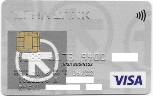 Bank Card: Alphabank Visa (ALPHA BANK, GreeceCol:GR-VI-0673