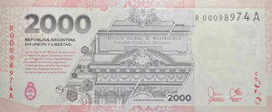 Banknote: 2,000 Pesos (Argentina(2022 "National Heroes and Cultural ...