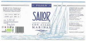 Drink Label: Sailor con algas marinas Pilsen (Cerveza Artesana Sailor ...