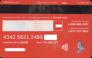 Bank Card: Wells Fargo (Wells Fargo, United States of AmericaCol:US-VI ...