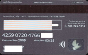 Tarjeta de Banco: Business Platinum Debit Card (Wells Fargo, Estados ...