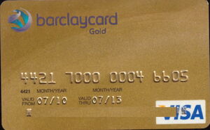 Bank Card: Barclaycard Gold (BARCLAYS BANK PLC, United Arab EmiratesCol ...