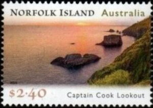 Stamp: Captain Cook Lookout (Norfolk Island(Norfolk Island Lookouts) Sn ...