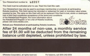 Tarjeta Regalo: Robeks Card (Robeks, Estados Unidos de América(Robeks ...