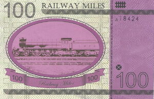 Banknote: 100 Railway Miles (Fantasy Issues(Railway Miles) Col:FANT-RM-100