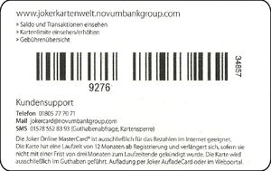 Geschenkkarte: Joker - Online Mastercard (Joker, Deutschland ...