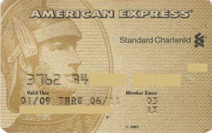 Bank Card: American Express - Standard Chartered Gold 11-06 (Standard ...