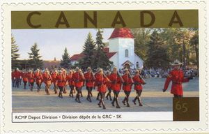 Stamp: RCMP Depot Division, SK (Canada(Tourist Attractions (3rd series ...