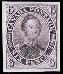 Stamp: Prince Albert - laid paper (greyish purple) (Canada(Province of ...