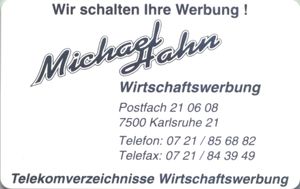 Telefonkarte: Telefax - Telebrief / Michael Hahn (Deutsche Telekom ...