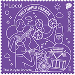 Stamp: Purple Parade : Inclusion for Disabled People (Singapore(Purple ...