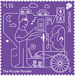 Stamp: Purple Parade : Inclusion for Disabled People (Singapore(Purple ...