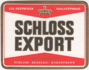 Drink Label: Schloss Export (Hohenthanner Schlossbrauerei, Germany ...