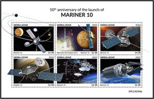 Stamp: 50th Anniversary of the Launch of Mariner 10 (Sierra Leone(Mariner 10 (2023)) Col:SL 2023 ...