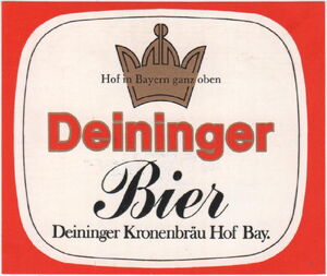 Drink Label: Deininger Bier (Deininger Kronenbräu, Germany, Federal ...