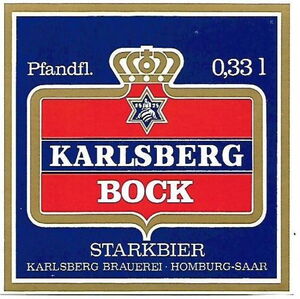 Drink Label: Karlsberg Bock (Karlsberg Brauerei, Germany, Federal ...