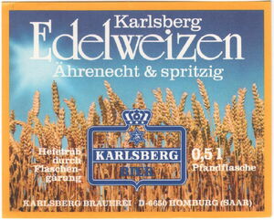 Drink Label: Karlsberg Edelweizen (Karlsberg Brauerei, Germany, Federal ...