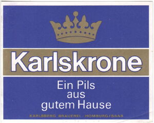 Drink Label: Karlskrone (Karlsberg Brauerei, Germany, Federal RepublicCol:DE-BEER-035819