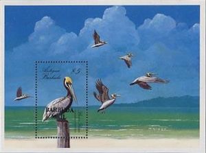 Stamp: Birds of Antigua (2) - Overprinted (Barbuda(Birds of Antigua) Mi ...