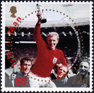 Stamp: Mioore With Trophy (Isle of Man(FIFA World Cup 2006 - Germany ...