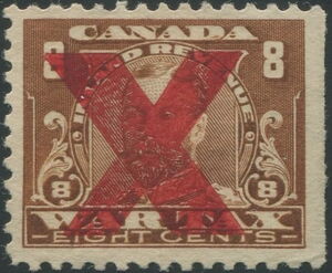 Stamp: King George V (1865-1936) (Canada: Revenue Stamps(War Tax) Bar ...