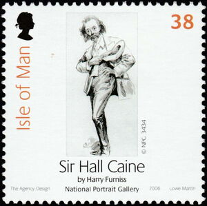 Stamp: Sir Hall Caine (Isle of Man(National Portrait Gallery) Mi:IM ...