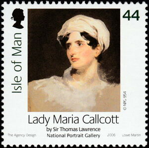 Stamp: Maria Callcott (Isle of Man(National Portrait Gallery) Mi:IM ...