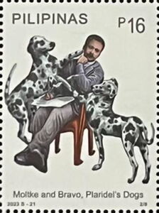 Stamp: Moltke and Bravo, Plaridel's Dogs (Philippines(Dogs in ...