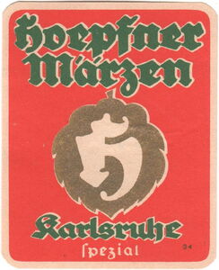 Drink Label: Hoepfner Märzen (Brauerei Hoepfner, Germany, Federal ...