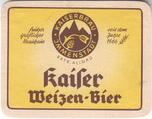 Drink Label: Kaiser Weizen-Bier (Kaiserbräu Immenstadt, Germany ...