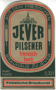 Drink Label: Jever Pilsener (Friesisches Brauhaus, Germany, Federal ...