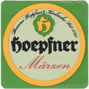 Drink Label: Hoepfner Märzen (Brauerei Hoepfner, Germany, Federal ...