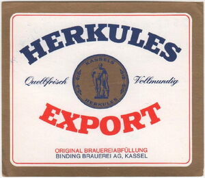 Drink Label: Herkules Export (Herkules-Binding AG Kassel /closed ...