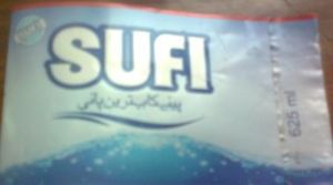 Drink Label: Sufi Finest Drinking Water (Sufi Finest Drinking Water ...