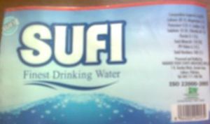 Drink Label: Sufi Finest Drinking Water (Sufi Finest Drinking Water ...