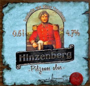 Štítok z nápoja: Heinzenberg Pilzenes alus (Alus Nams, LotyšskoCol:LV ...