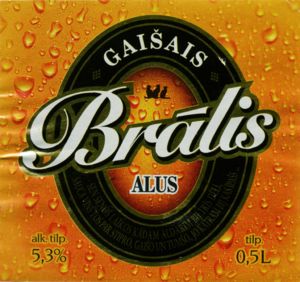 Drink Label: Brālis Gaišais (Alus Nams, LatviaCol:LV-BEER-000026