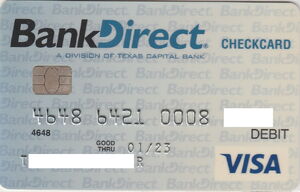 Bank Card: BankDirect (BankDirect Capital, United States of AmericaCol ...
