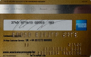Bank Card: American Express Gold (American Express, United Kingdom of ...