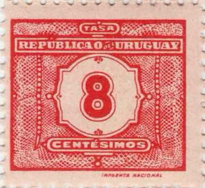 Stamp: Postage Due (Uruguay(Postage Due (1938-1942)) Mi:UY P30b,Sg:UY D800a