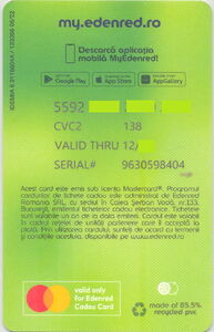 Bank Card: Edenred (Edenred, RomaniaCol:RO-MC-0440