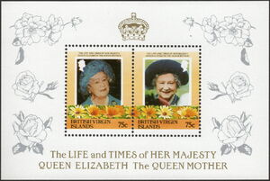 Stamp: Queen Mother, 85th Birthday (British Virgin Islands(Queen Mother ...