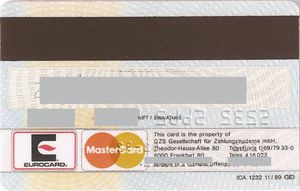 Bank Card: Sparkasse Pforzheim (GZS, Germany, Federal RepublicCol:DE-MC ...