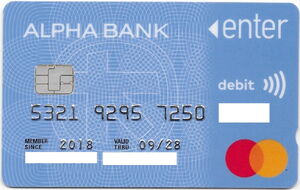 Bank Card: ALPHA BANK enter debit (Master card) (ALPHA BANK, GreeceCol ...