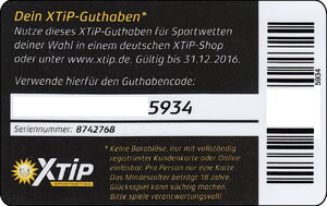 Gift Card: Logo (Xtip, Germany, Federal Republic(Guthaben-Karte) Col:D ...