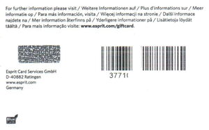 Gift Card: Esprit (Esprit, Denmark(Esprit) Col:DK-Esprit-040